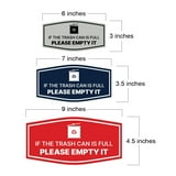 Signs ByLITA Fancy If the Trash Can is Full, Please Empty It Sign (Navy ...