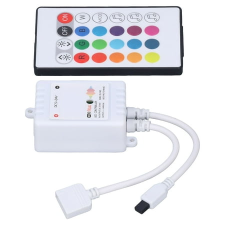 LED Controller, 8-10m Distance 24 Key Remote Control Intelligence For ...