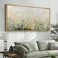 Large Framed Canvas Print Soft Neutrals Floral FieldWall Art Decorative ...