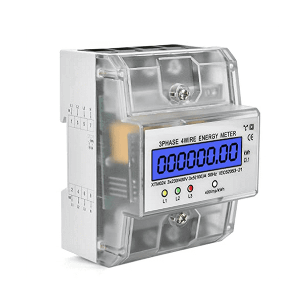 Symkmb 3 Phase 4P KWh Meter Energy Meter 230 / 400V 5-100A Digital ...