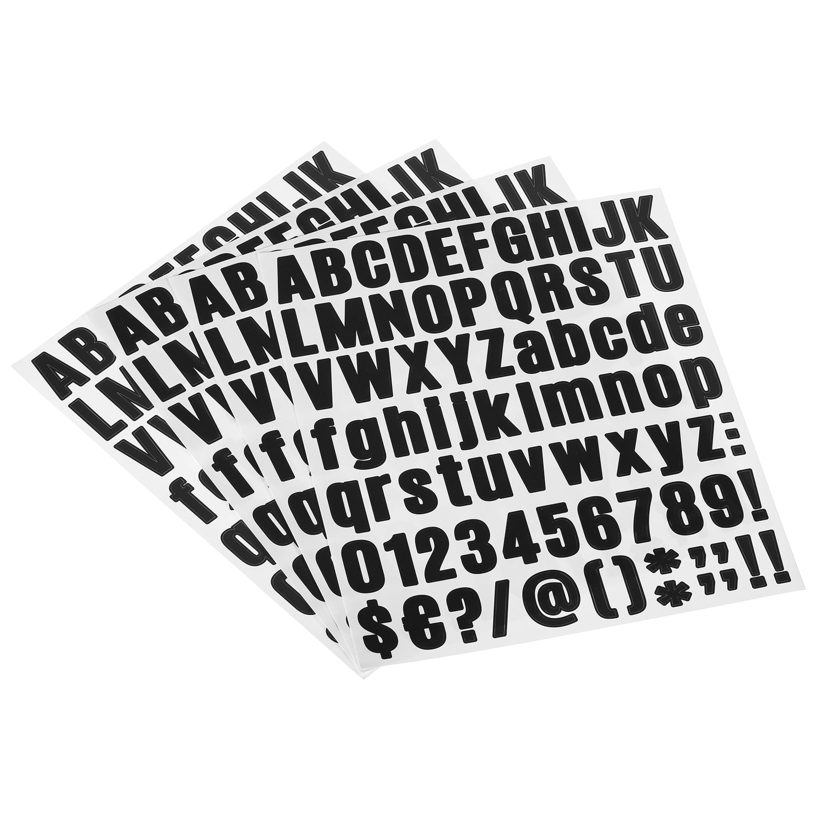 Uxcell Vinyl Self Adhesive Letter Number Sticker Decal Kit, Black 81 ...