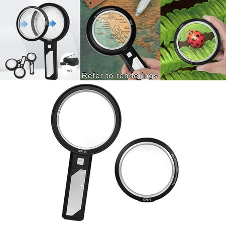 Magnifying Glass , with 2 Lens, 6 LED Illuminated for Professionals ...