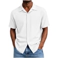Ceisia Men's Summer Casual Button Down Shirt Short Sleeve Solid Color ...