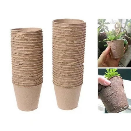 8cm Pulp Peat Pots Degradable Garden Peat Pots for ing Nursery Starters ...