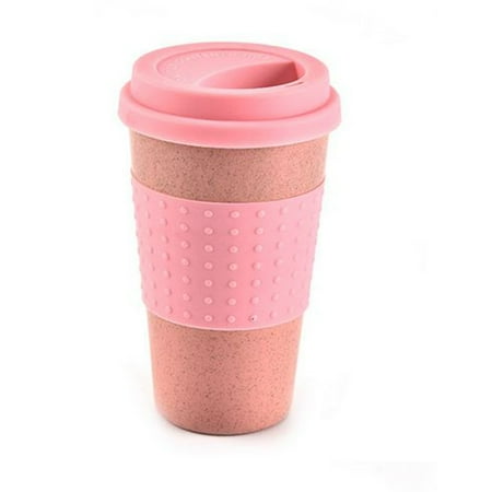 Water Cup With Straw Cola Coffee Cups Wheat Straw Plastic Drink Bottle ...
