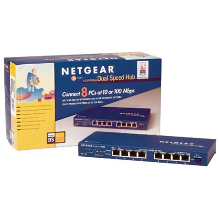 NETGEAR DS108 8 Port 10/100 Mbps Dual Speed Hub,Blue | Walmart Canada