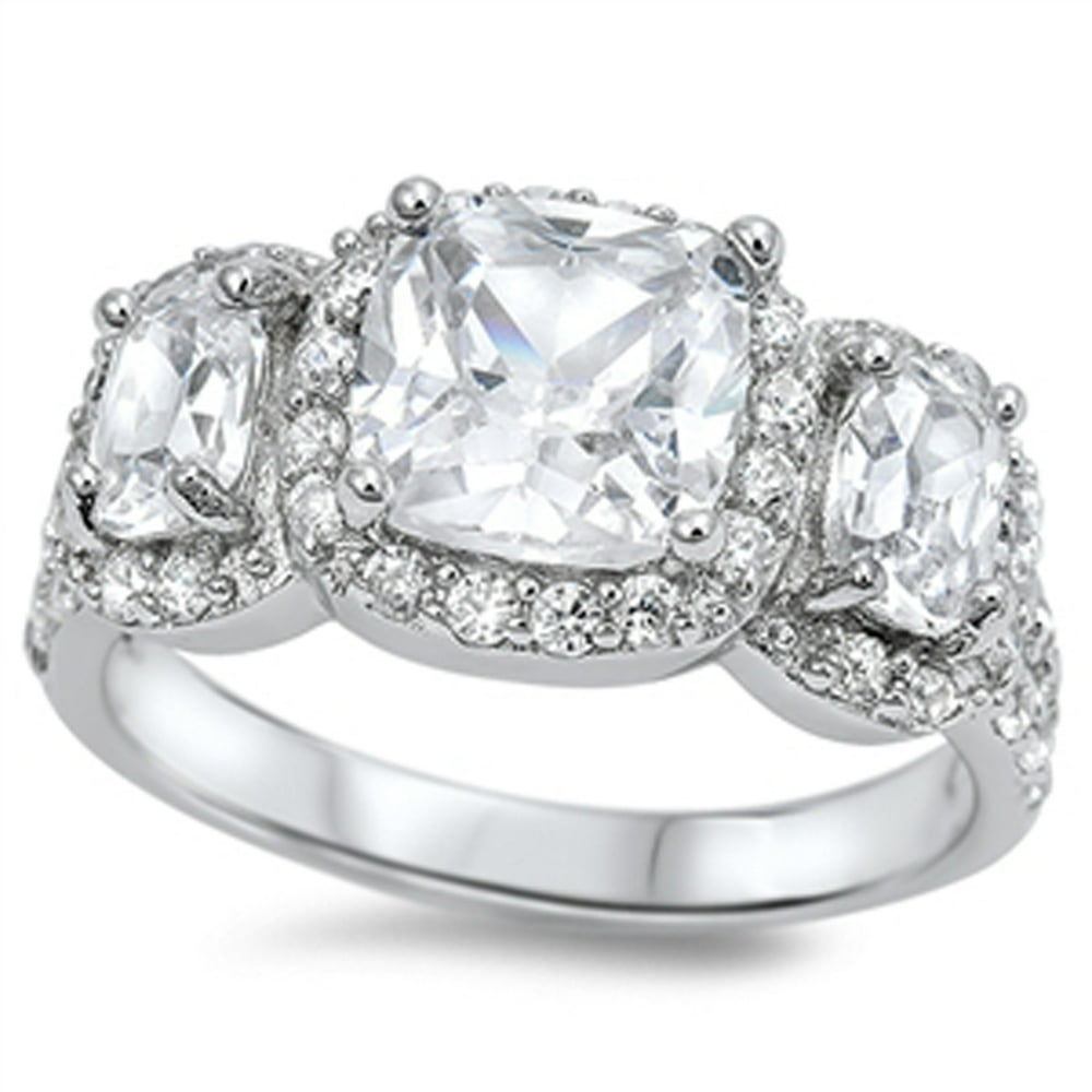 Prime Jewelry Collection Sterling Silver Womens Flawless Colorless