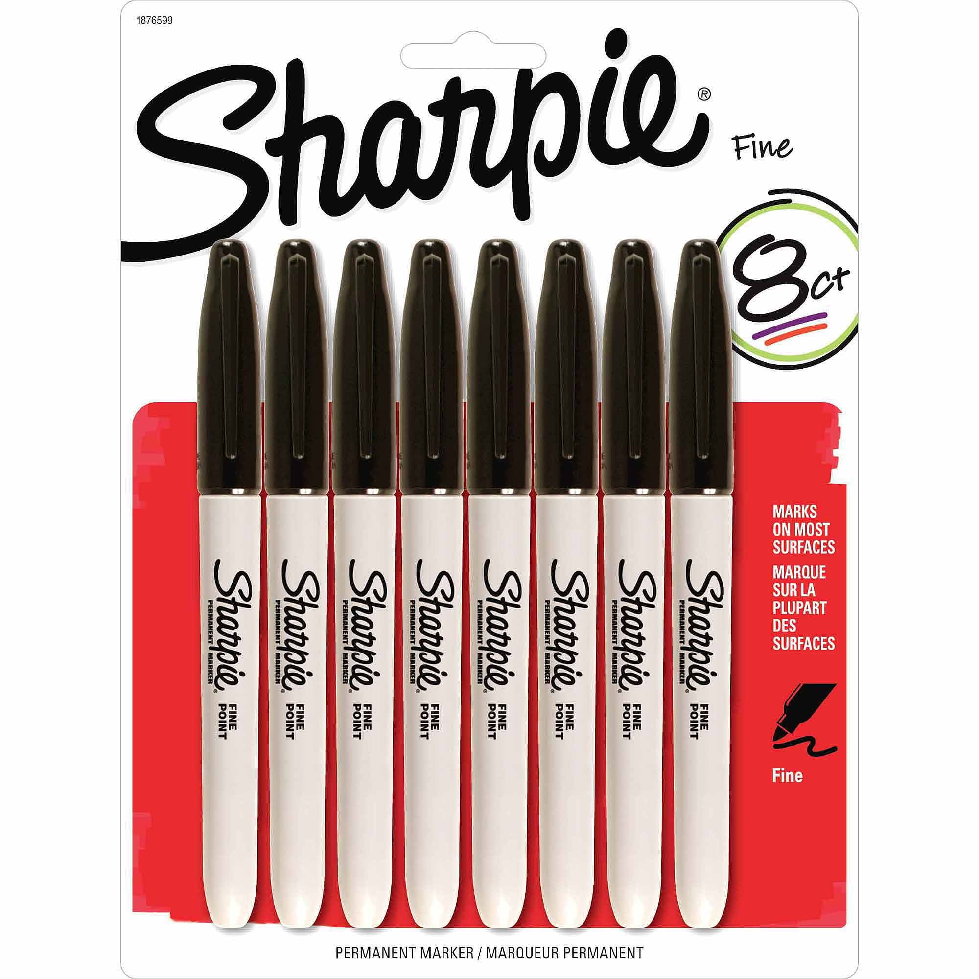 Sharpie Fine Point Permanent Marker, Black, 8ct - Walmart.com Sharpie Fine Point Permanent Marker, Black, 8ct - Walmart.com