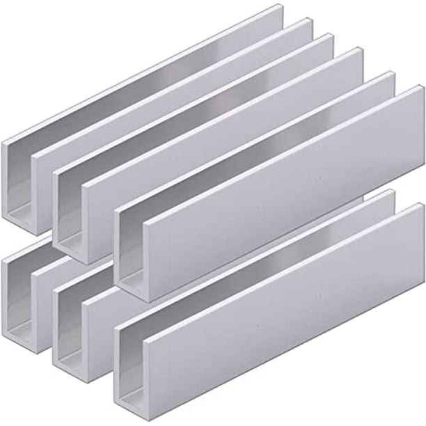 Aluminum Fixed Panel Shower Door U Channel for 3/8" Thick Glass 95 ...