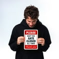Please Keep Gate Closed Sign, 10x7 Aluminum - Walmart.com