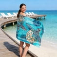 AZXY Ocean Animal Print Velour Beach Towel, Quick-Drying Sand-Free ...