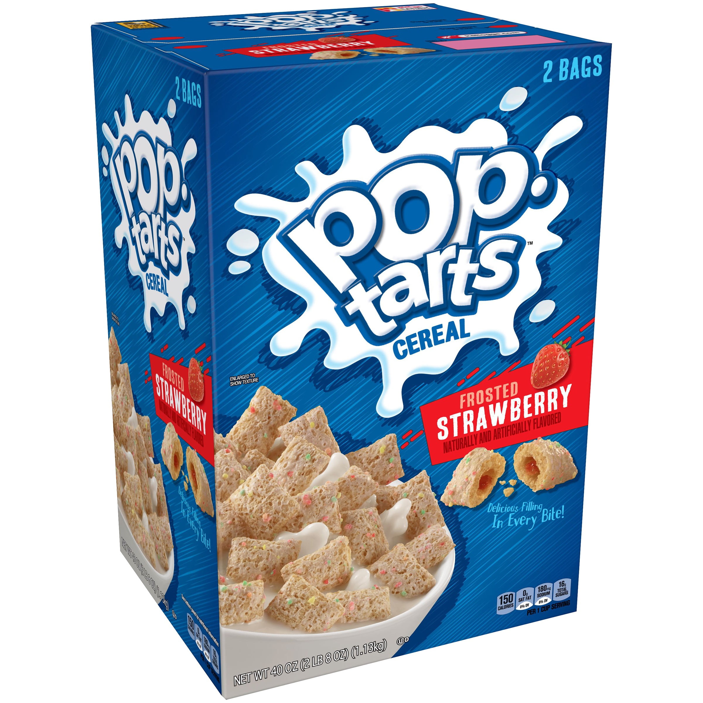 Kellogg's Pop-Tarts Pop-Tart Cereal Strawberry 40oz - Walmart.com