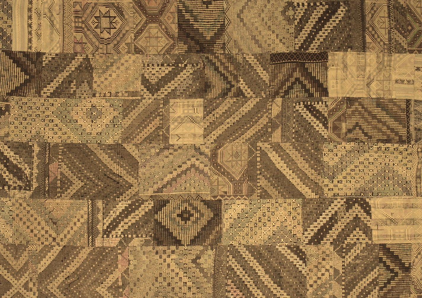 Ahgly Company Indoor Rectangle Abstract Brown Contemporary Area Rugs, 2 ...