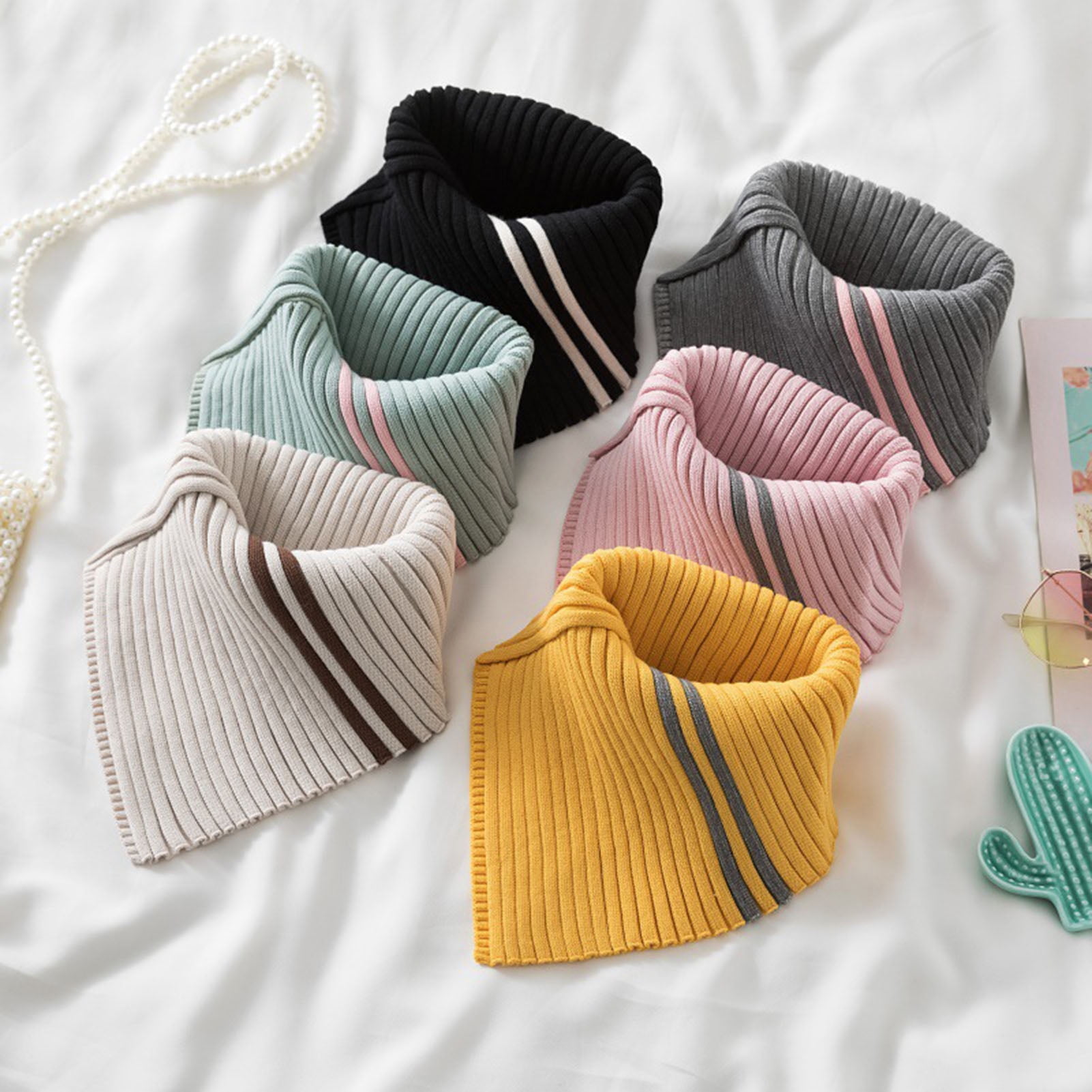 Fake Turtleneck Dickey Collar Half Top Mock Blouse Neck Warm Faux ...