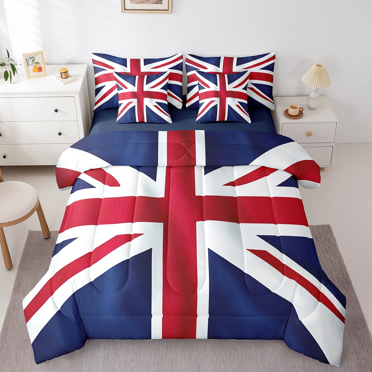 Click here for Yst British Flag Bedding Set Queen Size classic Tr... prices