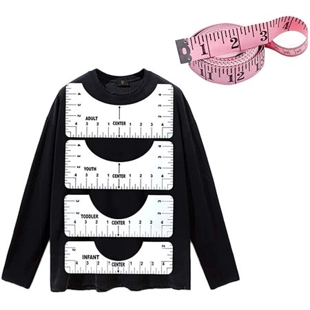 4 PCS T-Shirt Alignment Ruler Tools,T-Shirt Guide Ruler for Vinyl and ...