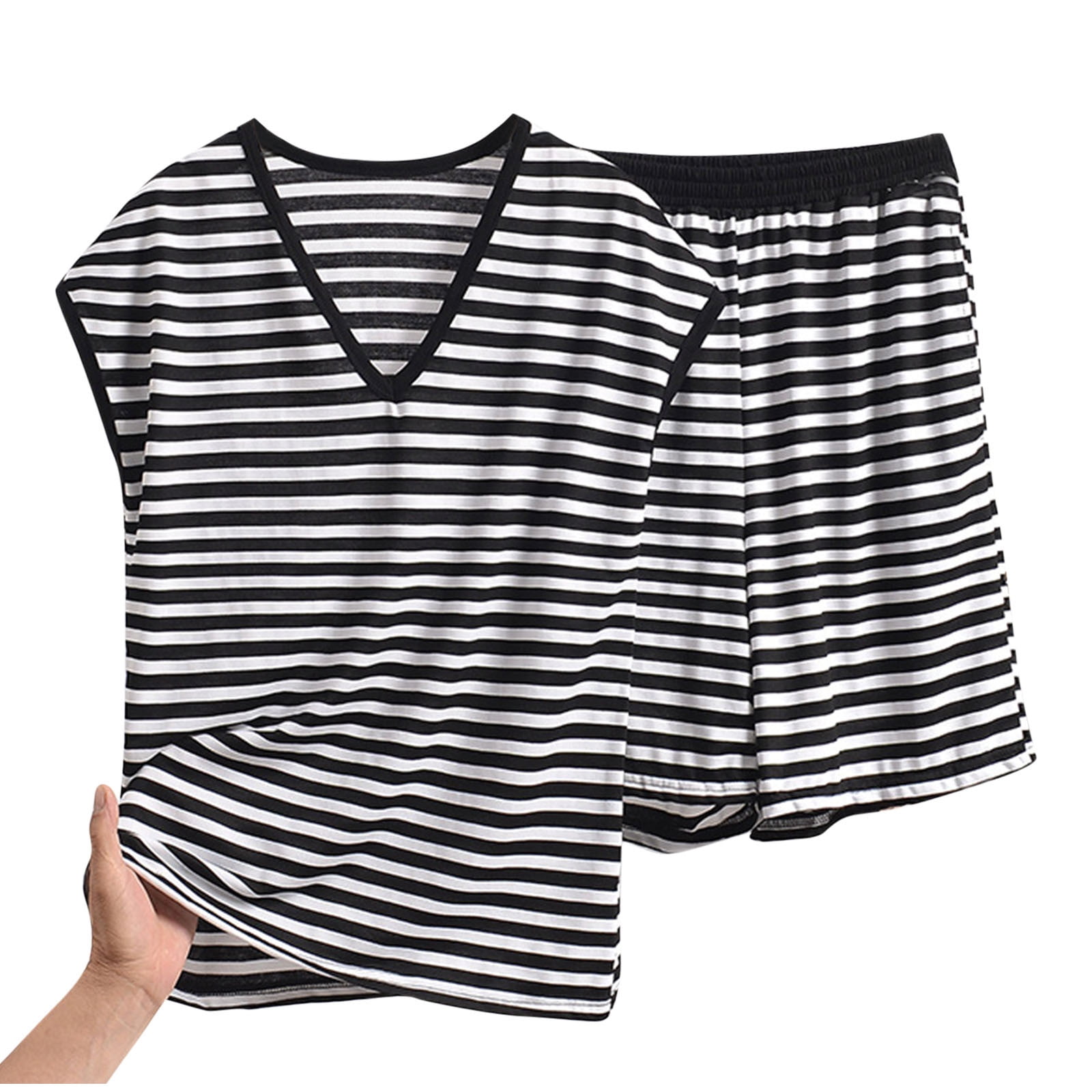 Click here for Posijego Plus Size Pajama Set For Women V Neck Str... prices