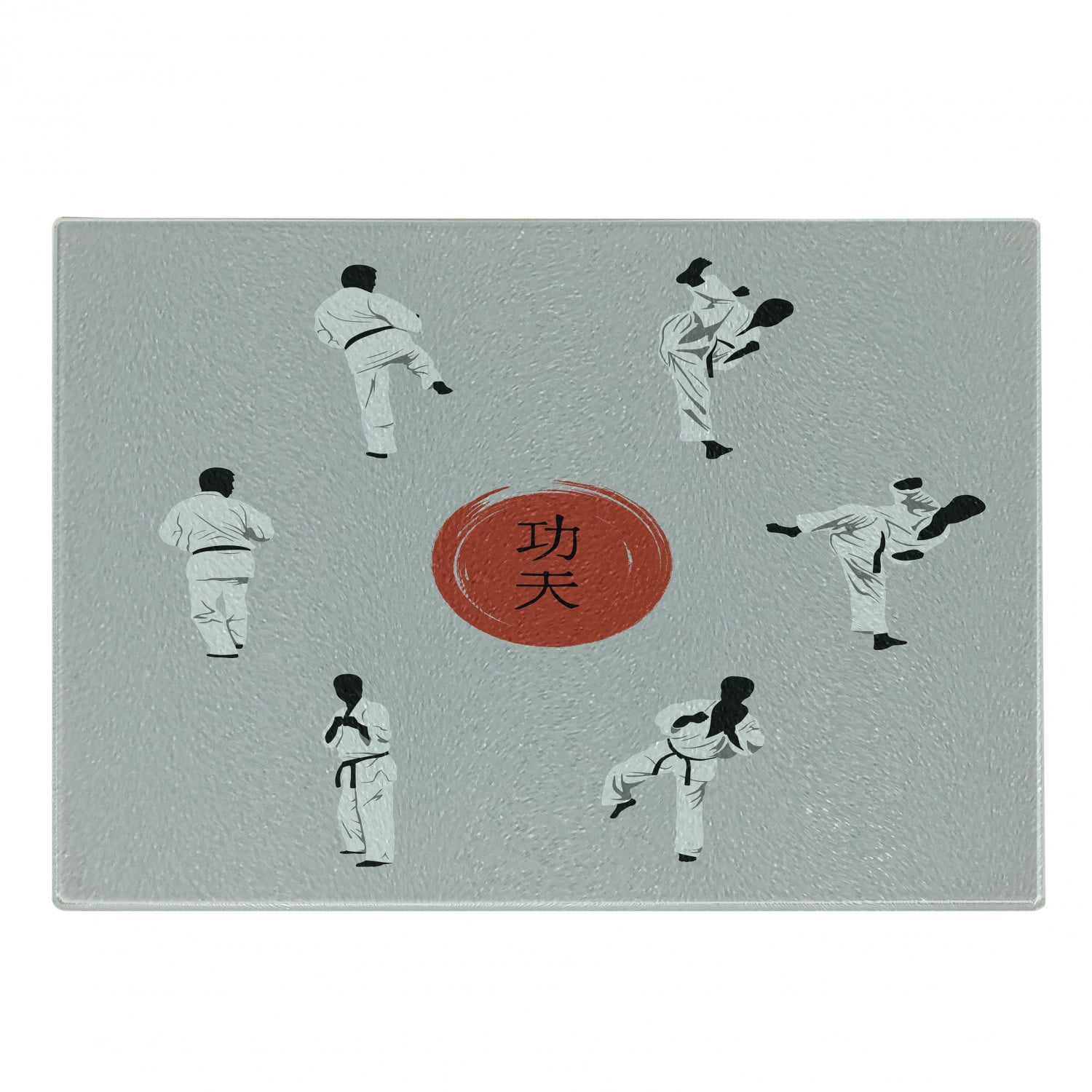 Kung Fu Cutting Board, Men in Karate Clothes Showing Moves with ...