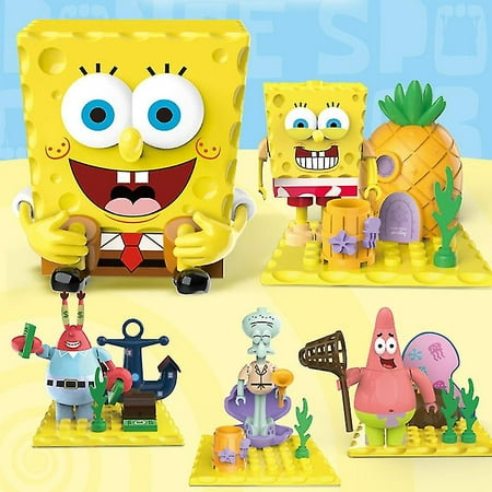 Spongebobed/krabs/squidward/patrick Star Building Blocks Cartoon Model ...