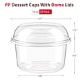 16 oz Plastic Dessert Cups with Dome Lids, Party Serving for Parfaits ...