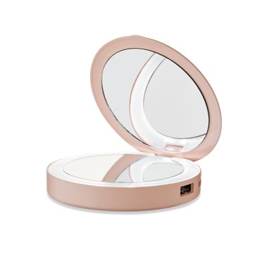 Plum Beauty Compact Beauty LED Mirror Power Bank, Pink 4299 - Walmart.com