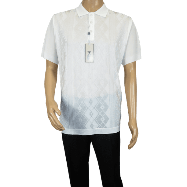 Mens Polo Shirt Slinky Sheer Short Sleeves Soft Touch by Stacy Adams ...