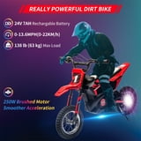 EastVita Electric Dirt Bike for Teens, 24V 250W Off-Road Motorcycle ...