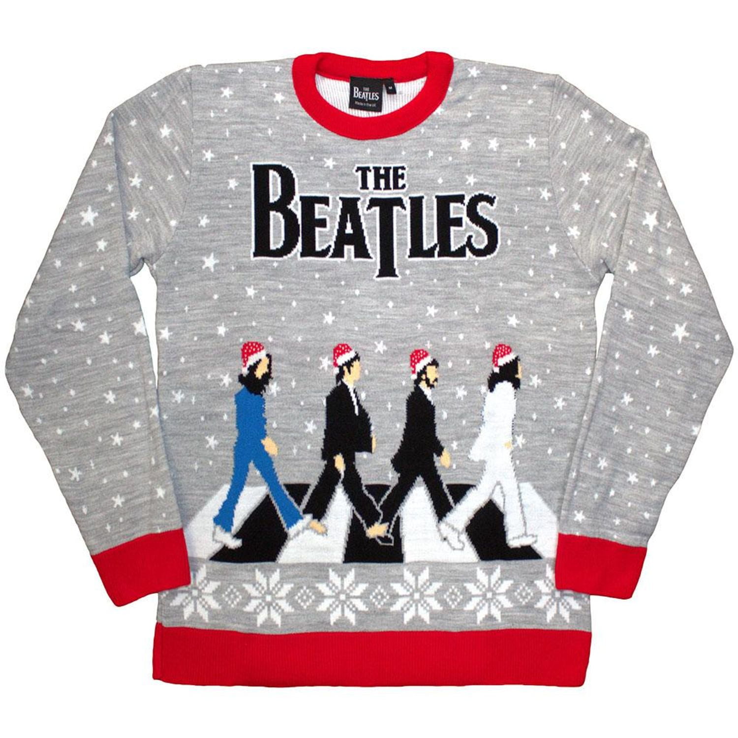 Click here for The Beatles Adult Drop T Abbey Road Christmas Swea... prices