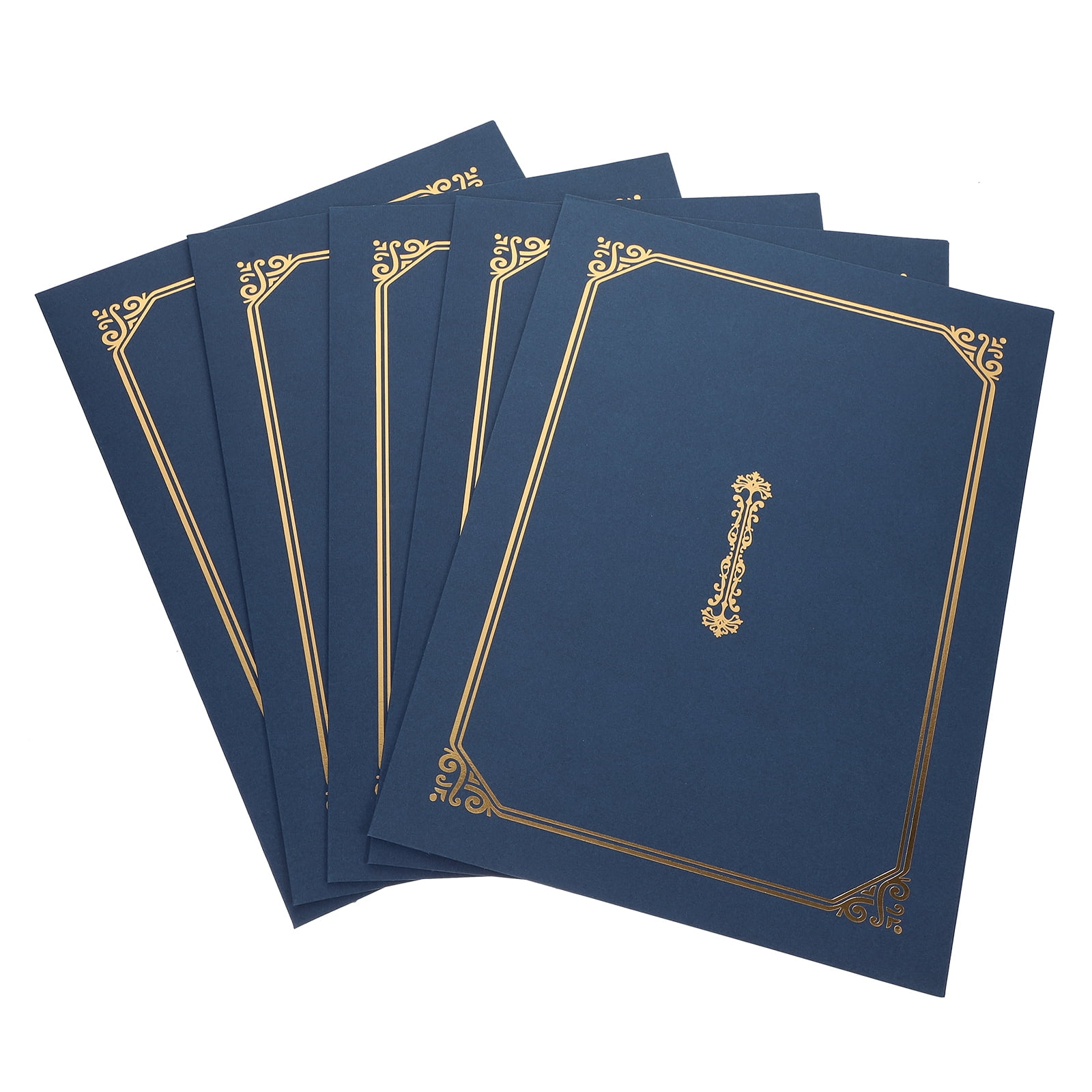 5 Pcs Gold Stamping Document Covers Certificate Holders Diploma Holders ...