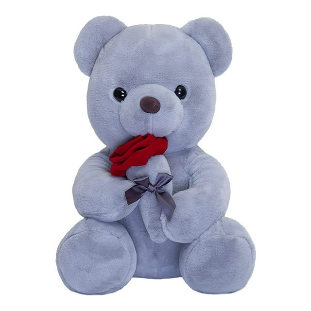 Teddy Bear with Rose Stuffed Animal Soft Up Plush Toy Valentines Day ...