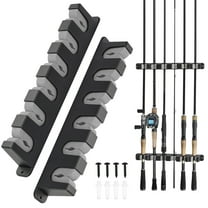 Vertical Fishing Rod Rack, Fishing Pole Holder Wall Mount Fishing Pole ...
