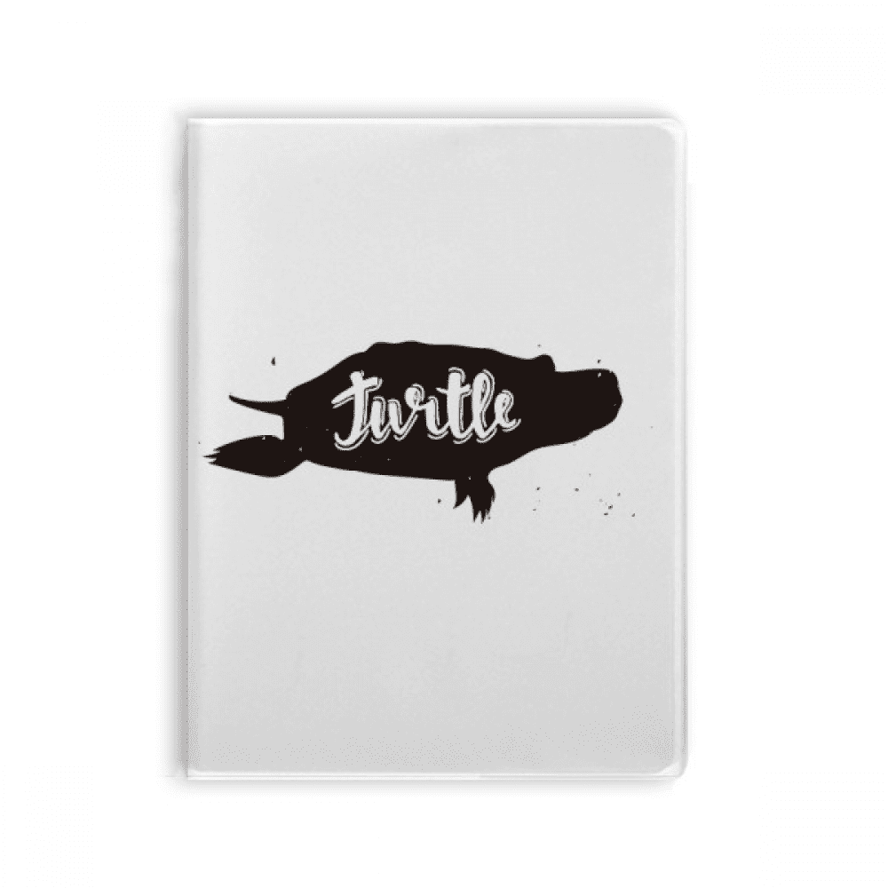 Turtle Black And White Animal Notebook Gum Cover Diary Soft Cover ...