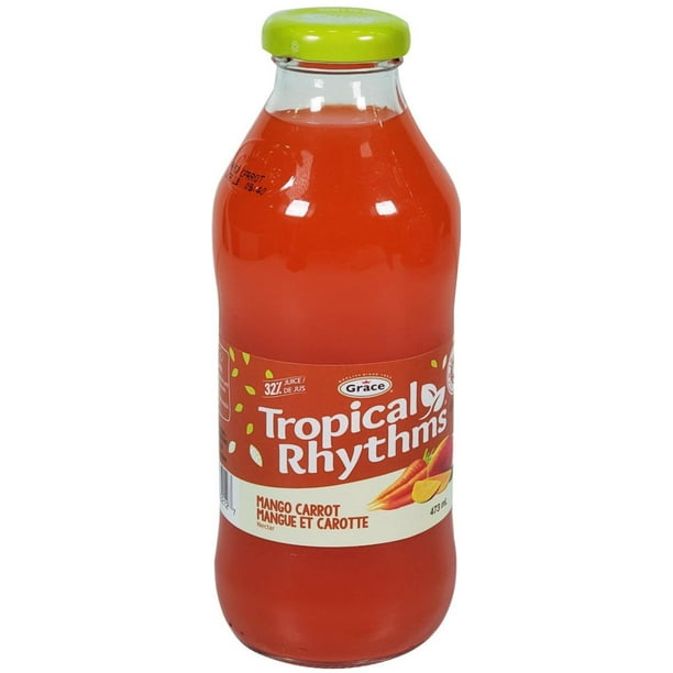 Grace Tropical Rhythms Mango Carrot Juice Bottles, 473ml Pack of 12 - Walmart.ca