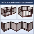 Gymax Folding Free Standing 3 Panel Wood Pet Dog Safety Fence - Walmart.com