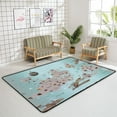 Crawling Indoor Carpet Play Mat Animal World Map for Living Room ...