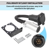 7-Pin Circular to 7-Pin Flat Adapter for Tractor Towing, 7-Pole ...