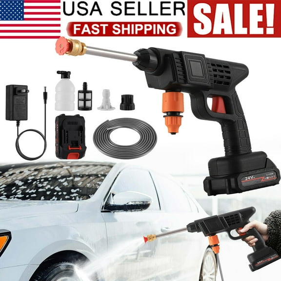 Cordless Electric High Pressure Water Spray Car Gun Portable Washer ...