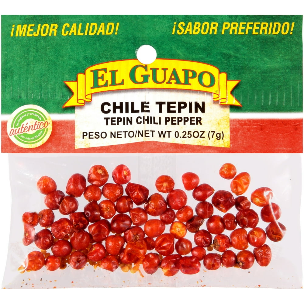 El Guapo Whole Tepin Chili Peppers (Chile Tepin Entero), 0.25 oz ...