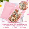 100 PCS Pink Resealable Mylar Bags with Frosted Clear Window, Smell ...