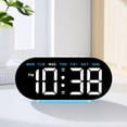 YIGSECU Elegant Bedside Clock With Large Led Screen Date Time ...