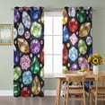 Colorful Diamonds Sheer Curtains 63 Inch Long 2 Panels, Sparkling ...