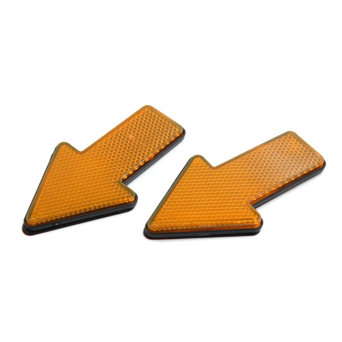 2pcs Yellow Plastic Arrow Shape Vehicle Car Reflector Reflective Plate ...