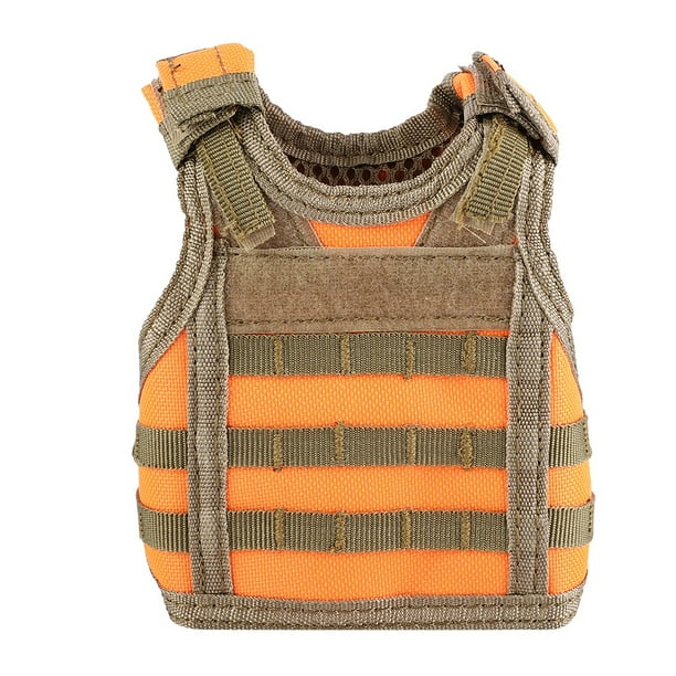 Chaleco táctico al aire libre Mini chaleco soporte ajustable para latas botellas naranja ...