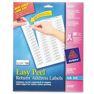Avery 5260 Easy Peel White Address Labels, 1" x 2-5/8", 750 Labels ...