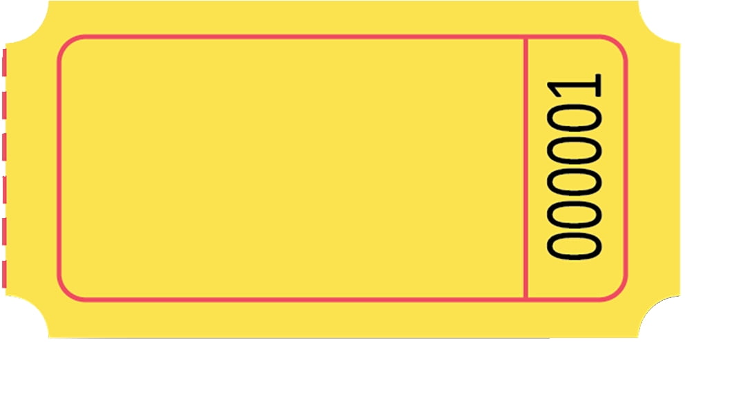 Premier Southern Ticket Single Roll Blank Tickets, 1 x 2 Inches, Yellow ...