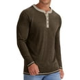GENTS BLISS Crew Neck Henley Men Shirts Long Sleeve Shirts for Men ...