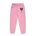 Girls Hooded Tracksuit Leopard Print Heart Design Fleece Jogger Outfit ...