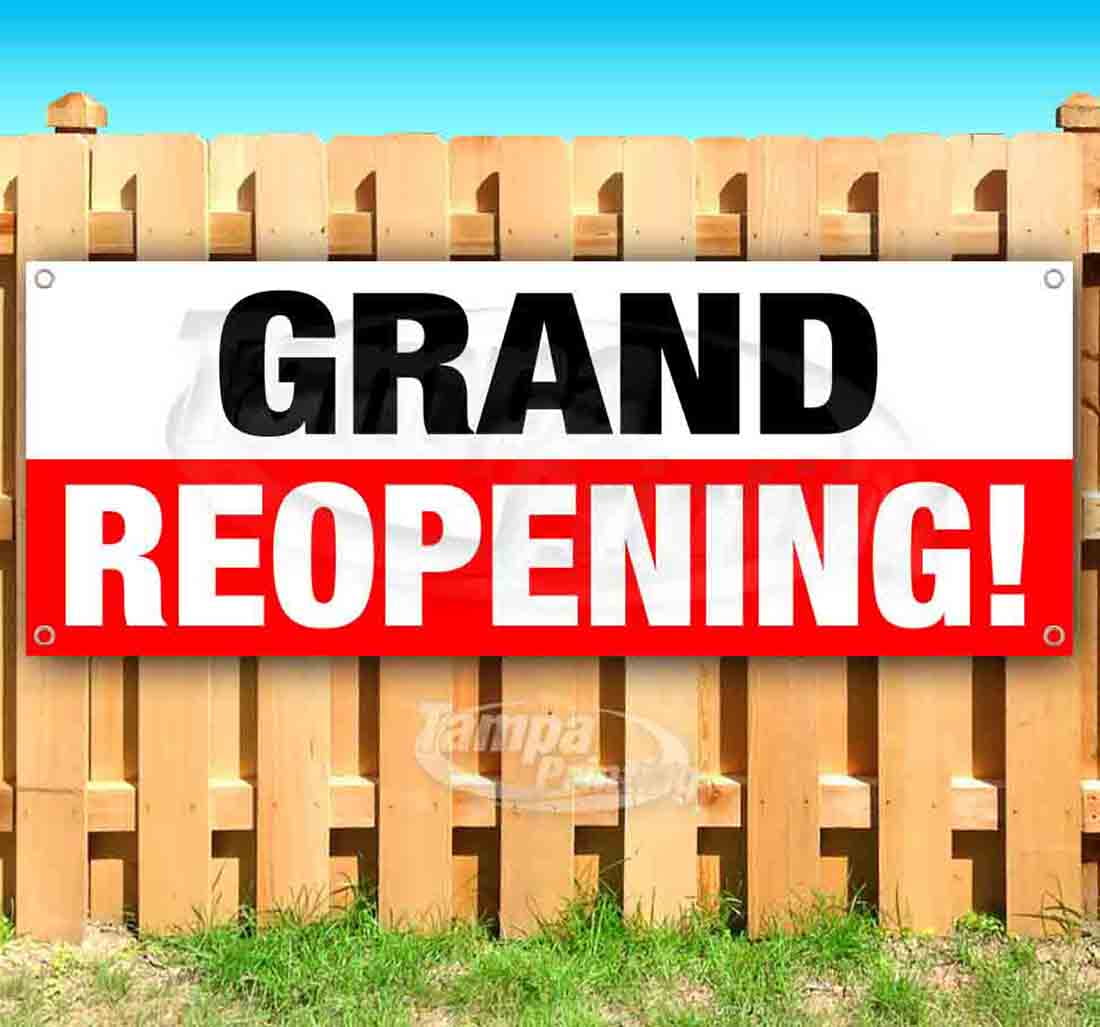 Grand Reopening 13 oz Vinyl Banner With Metal Grommets - Walmart.com