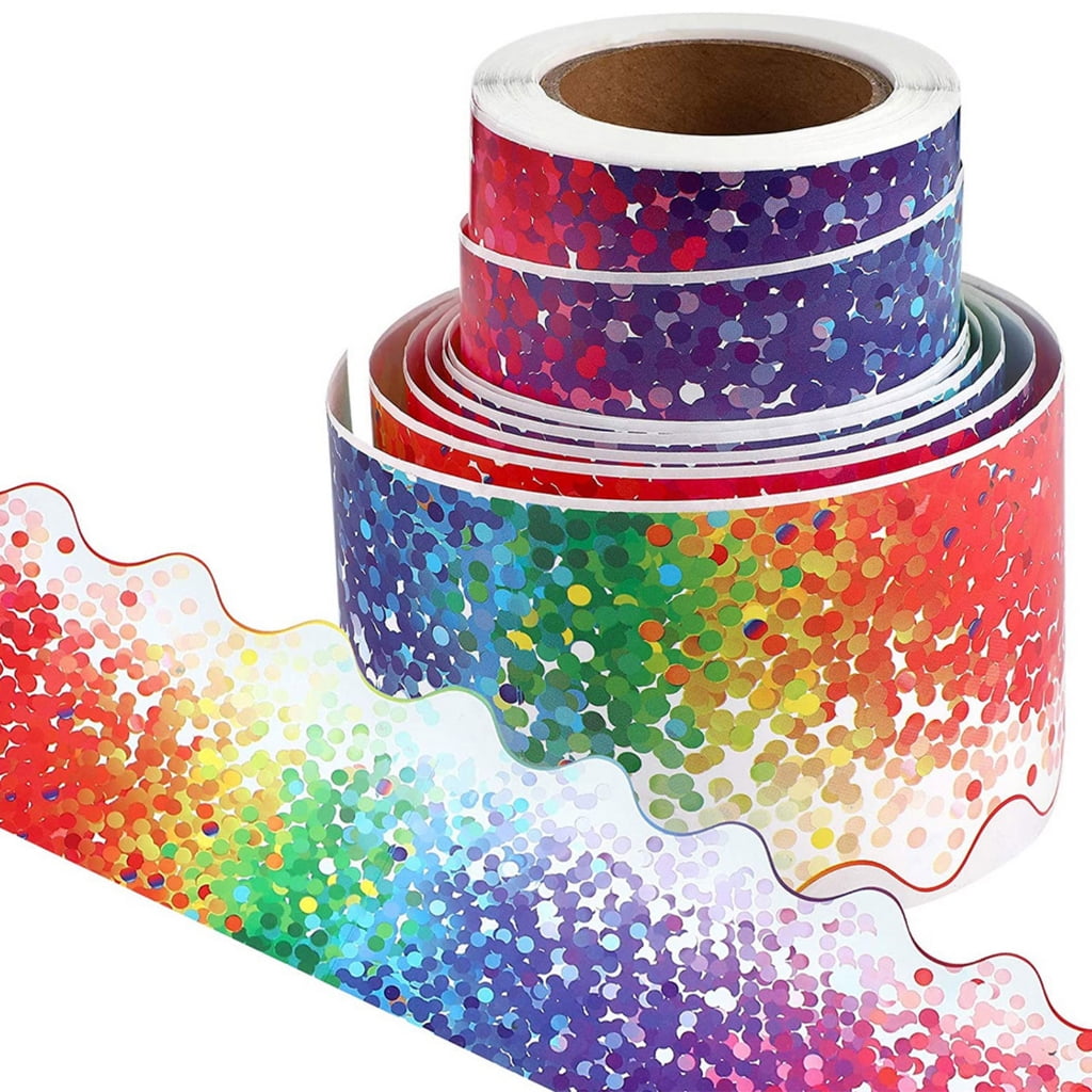 HIABIO 36ft Confetti Bulletin Board Decors Bulletin Border Colorful ...