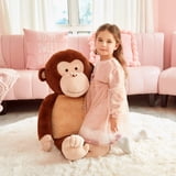 IKASA Giant Monkey Stuffed Animal Plush Toy, 30" Brown Jumbo Soft Toy ...